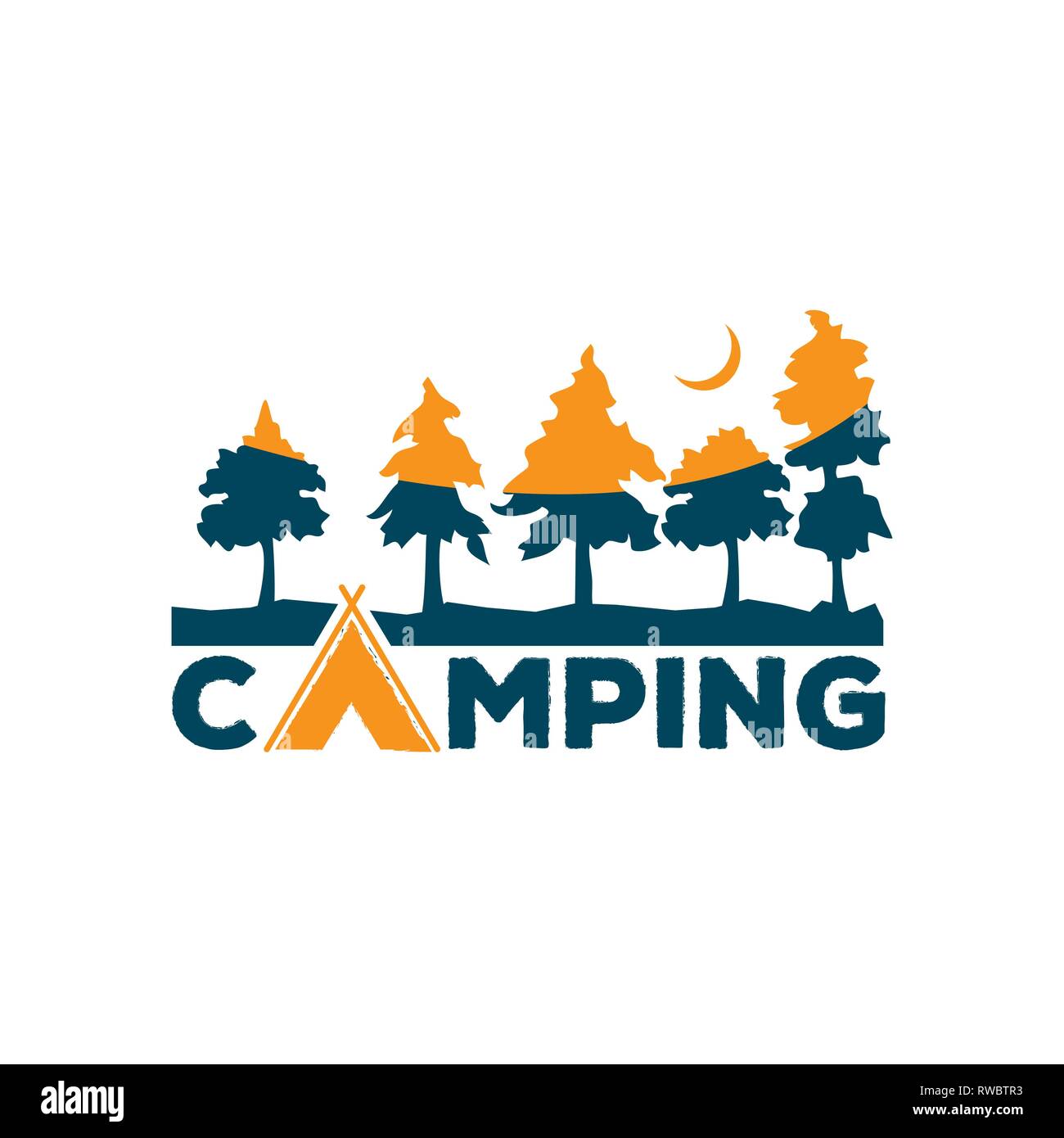 Camping vector logo. Outdoors emblem. Tent icon Stock Vector Image ...