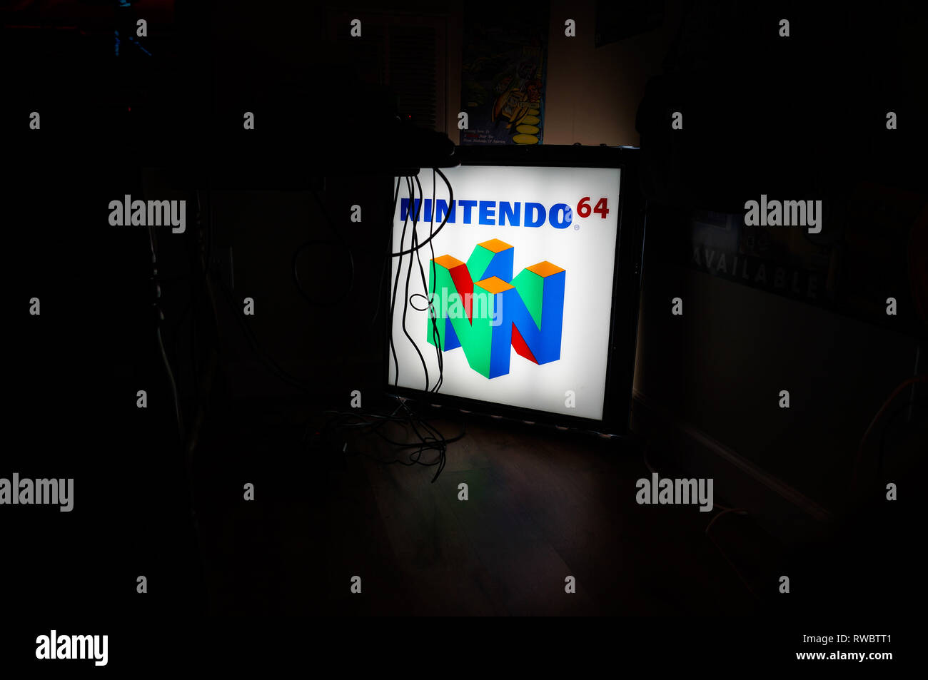 Nintendo 64 light logo Stock Photo - Alamy