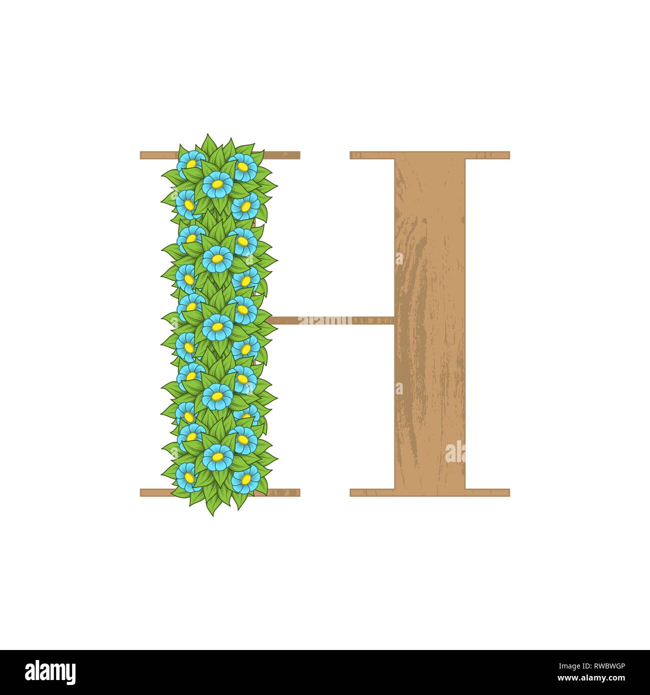 Letter h flowers hi-res stock photography and images - Alamy