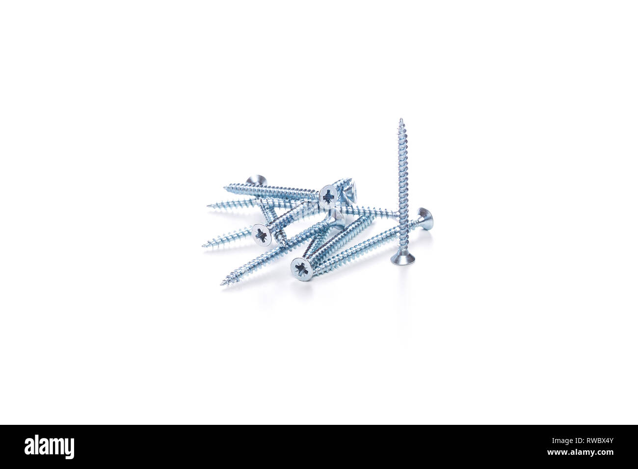 Screws isolated on white background Stock Photo - Alamy