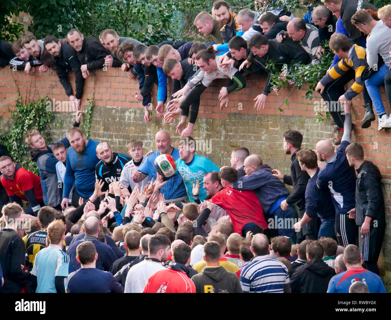 Ashbourne Derbyshire, UK. 5th Mar, 2019. Ashbourne Royal Shrovetide ...