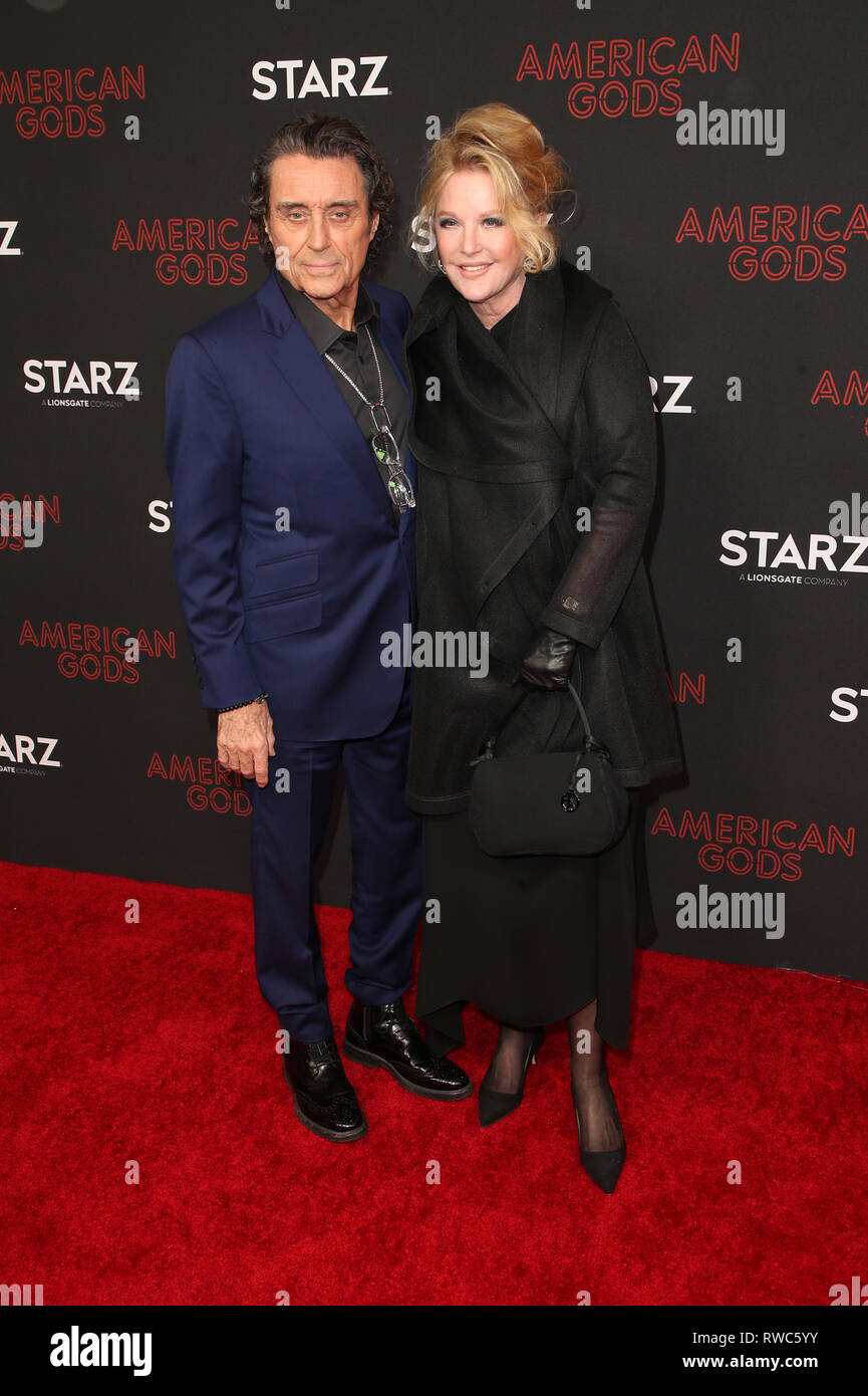 Los Angeles, Ca, USA. 5th Mar, 2019. Ian McShane, Gwen Humble, at The ...