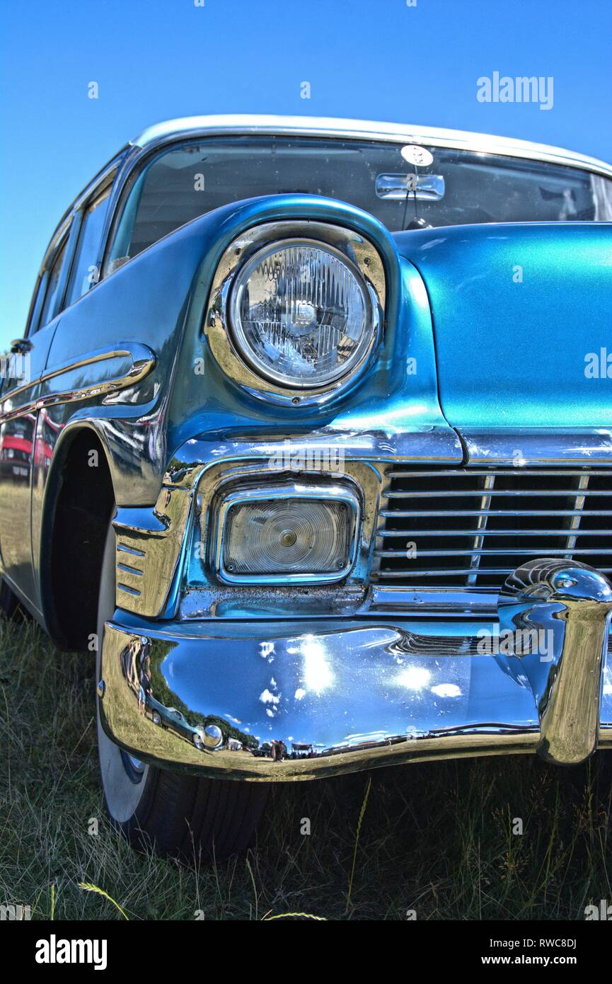 1956 car blue chevy hi-res stock photography and images - Alamy