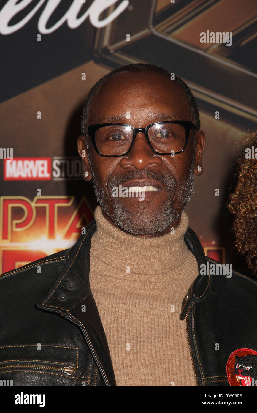 Don Cheadle 03/04/2019 The World Premiere of "Captain Marvel" held at ...