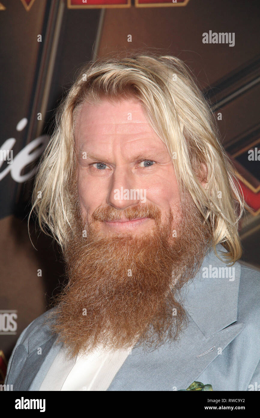 Rune Temte 03/04/2019 The World Premiere of "Captain Marvel" held at ...