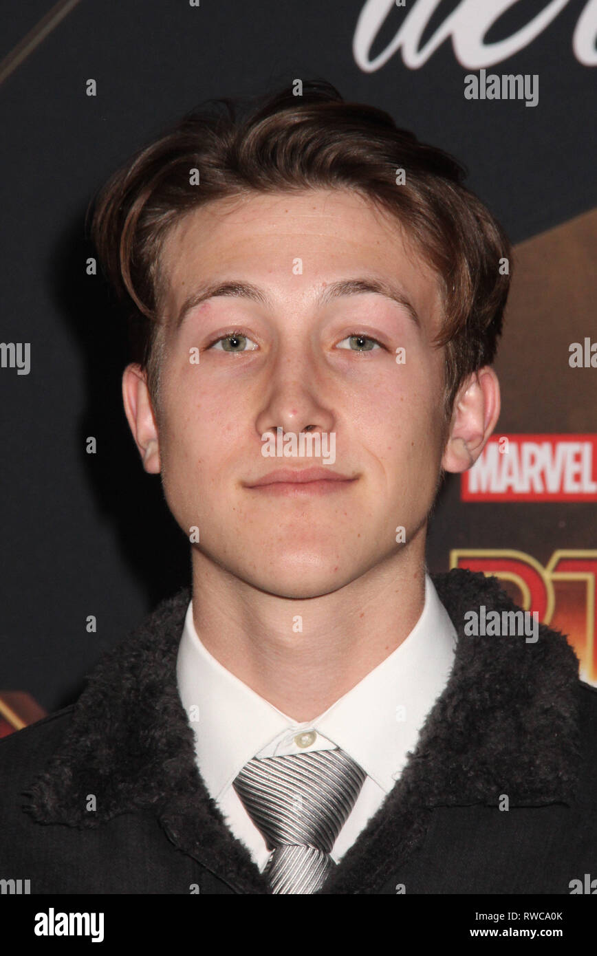Luke Mullen 03/04/2019 The World Premiere of "Captain Marvel" held at ...