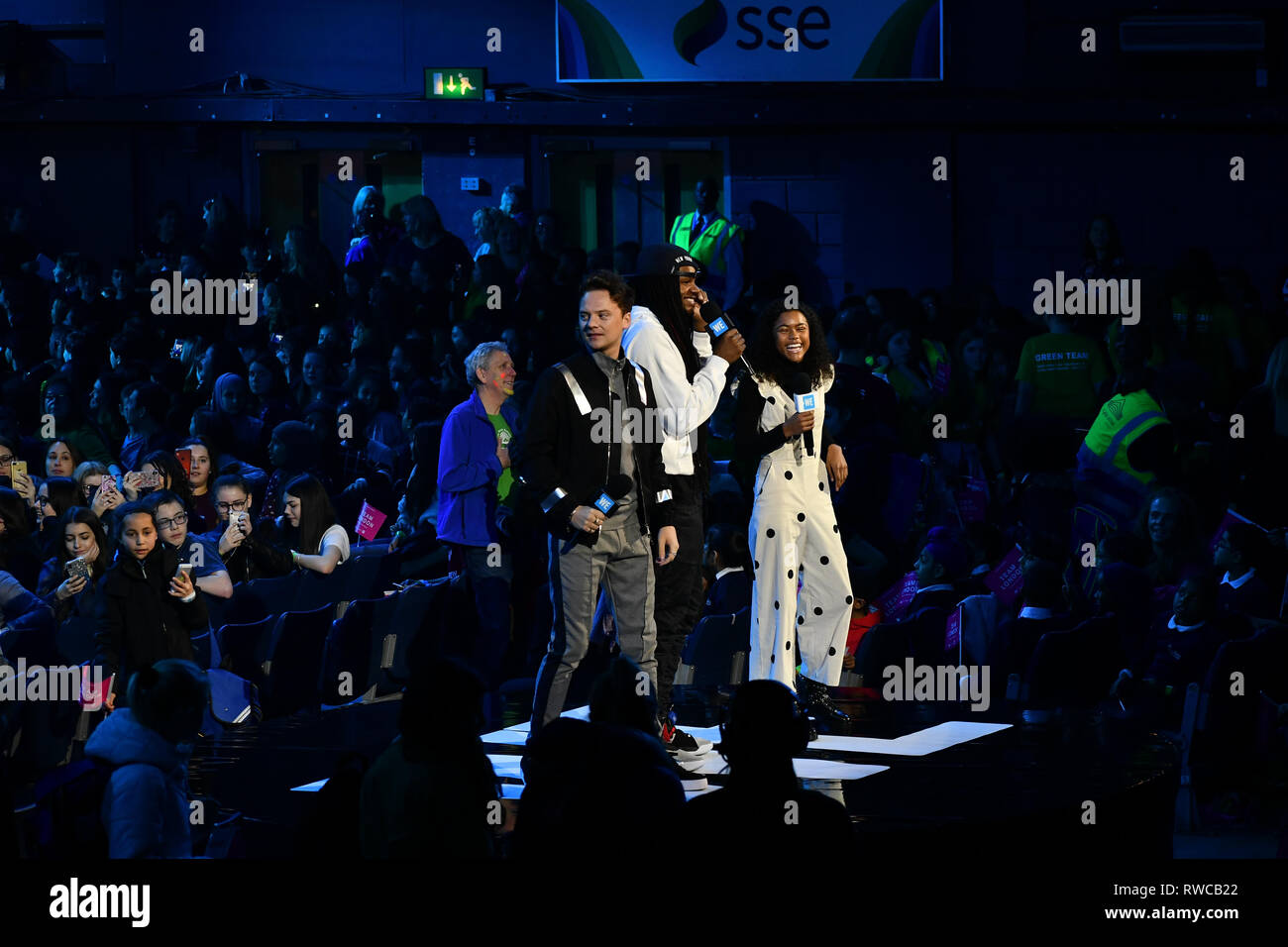 London, UK. 06th Mar, 2019. Conor Maynard and Tamara Smart on stage ...