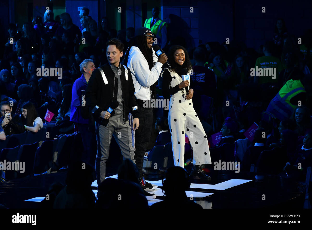 London, UK. 06th Mar, 2019. Conor Maynard and Tamara Smart on stage ...