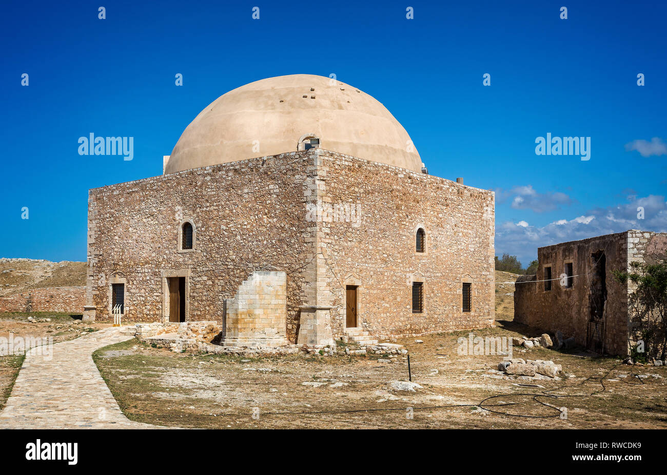 Ottoman mosque inside Rethymno Castle in Crete, Greece on 7 May 2016 ...