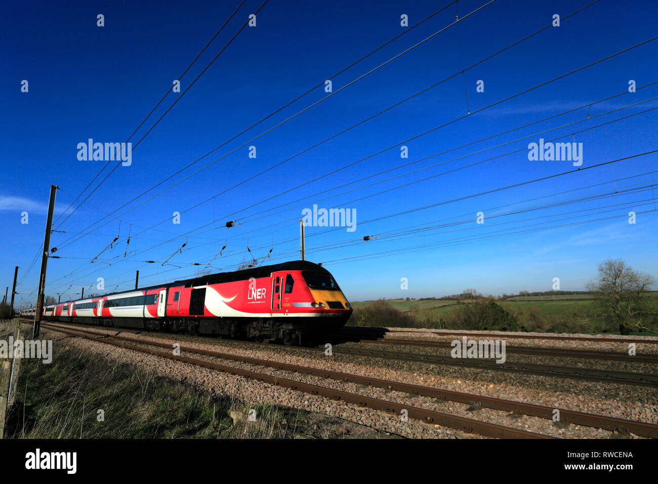 HST 43320 LNER train, London and North Eastern Railway, East Coast Main ...