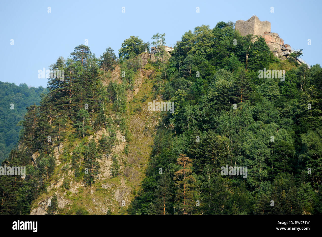 Gothic Cetatea Poenari (Poenari Castle) in Poenari, Romania. July 18th ...