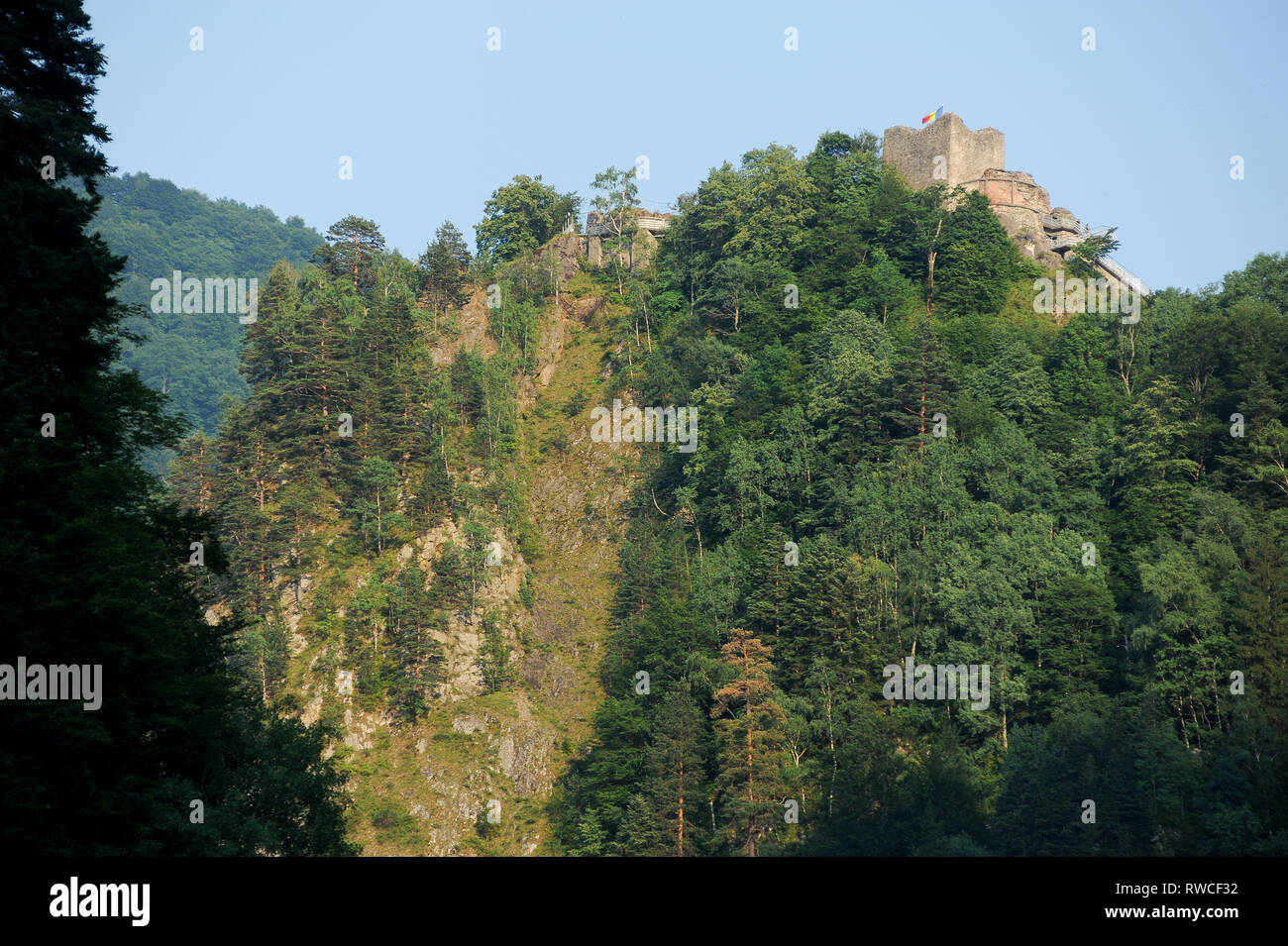 Gothic Cetatea Poenari (Poenari Castle) in Poenari, Romania. July 18th ...