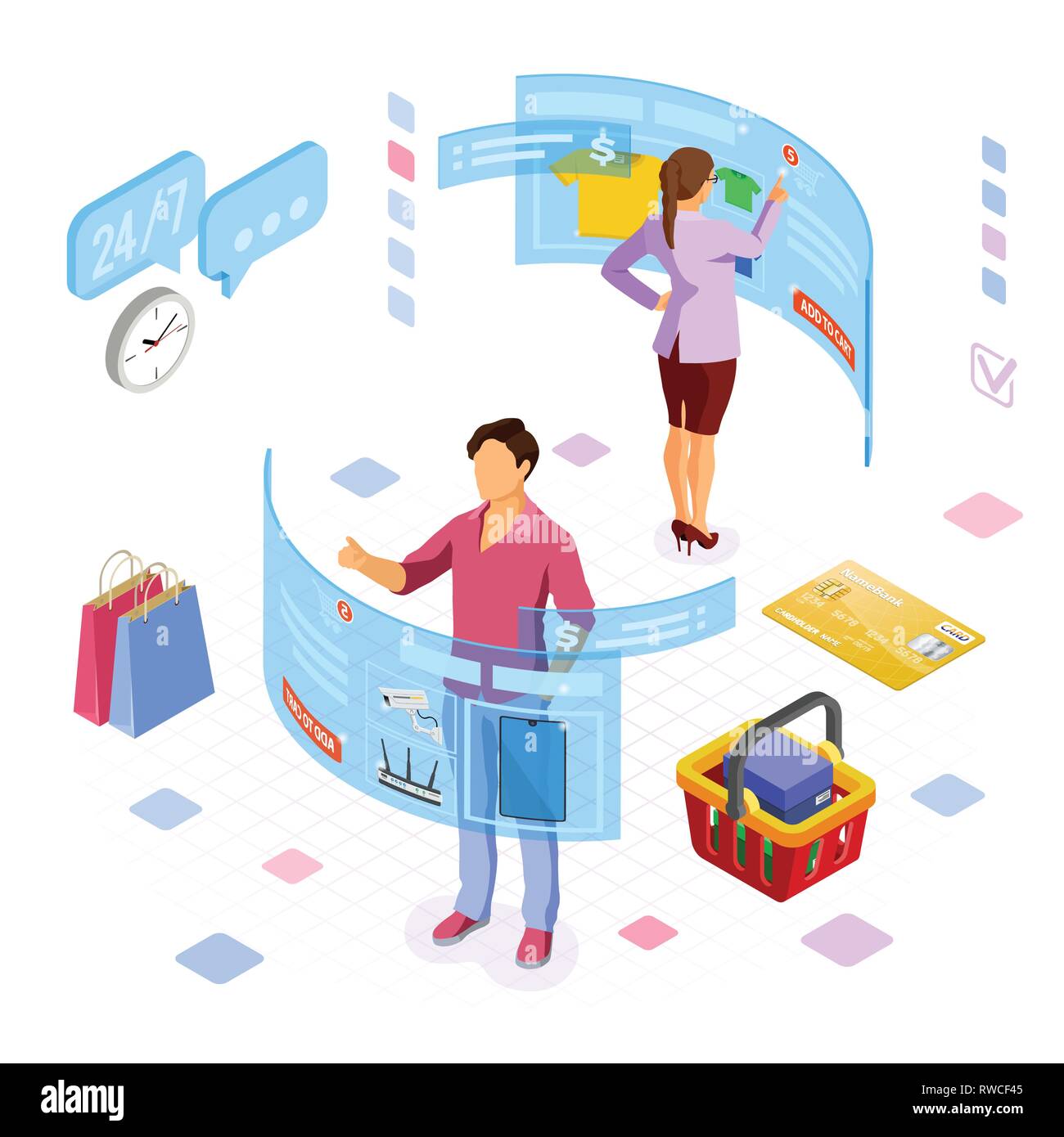 Augmented commerce Stock Vector Images - Alamy