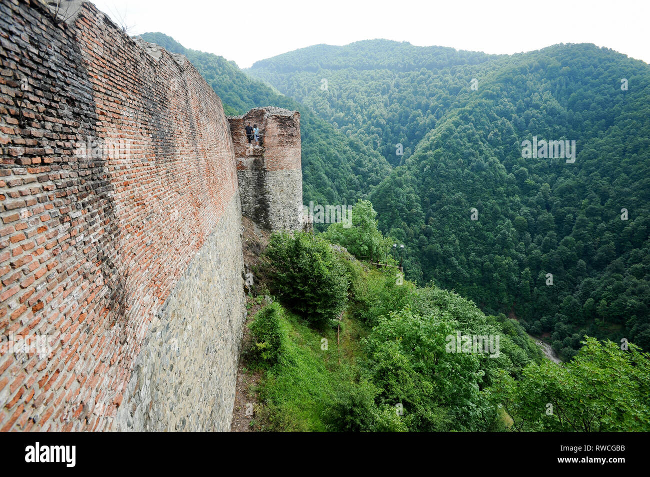 Gothic Cetatea Poenari (Poenari Castle) in Poenari, Romania. July 19th ...
