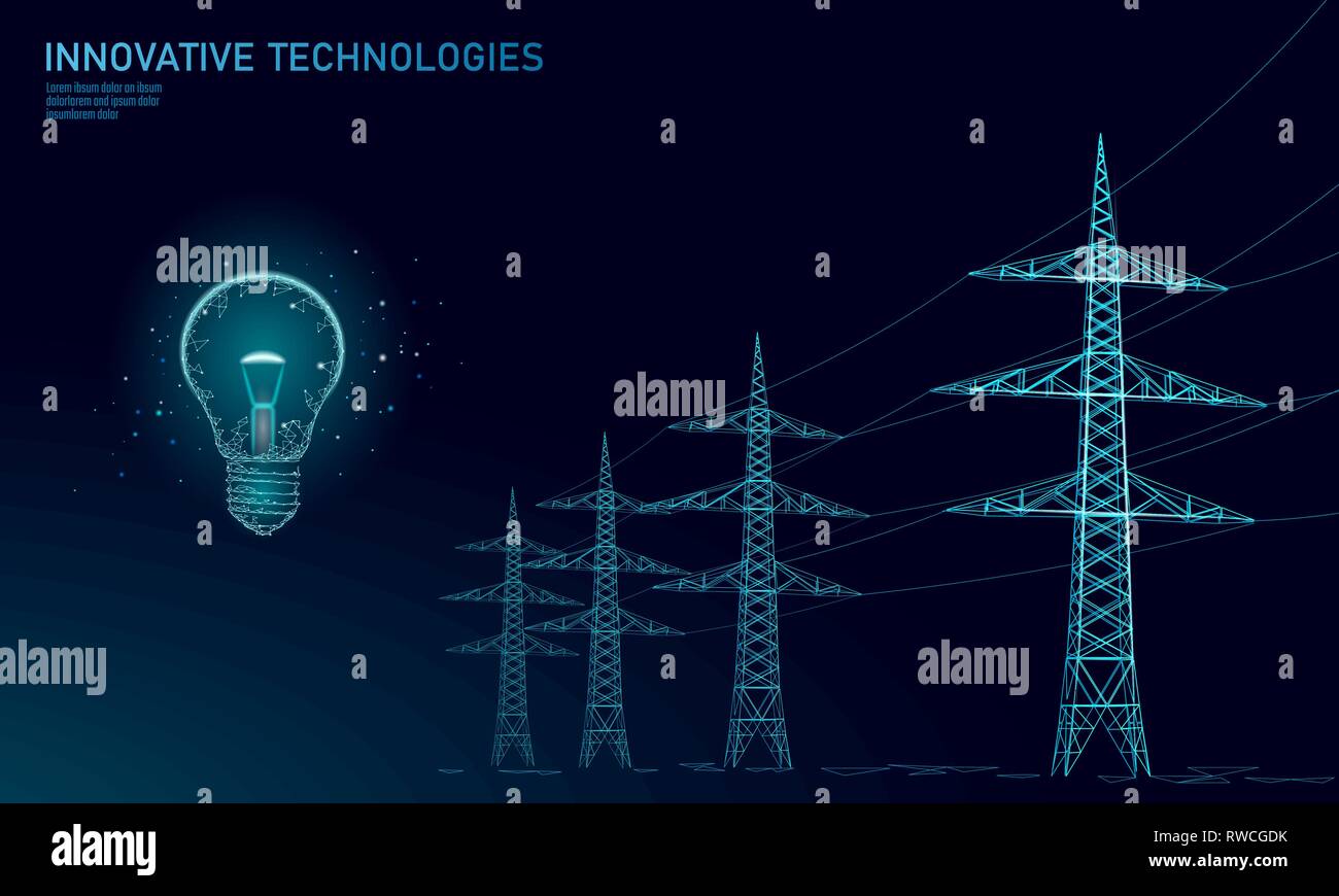 Electricity pylons silhouette Stock Vector Images - Alamy