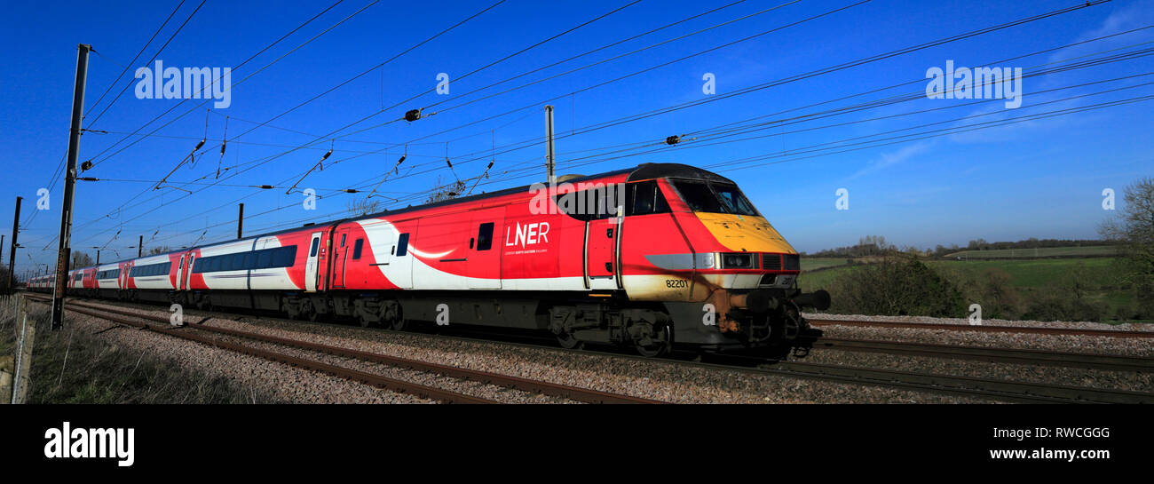 82201 LNER train, London and North Eastern Railway, East Coast Main Line Railway, Grantham ...