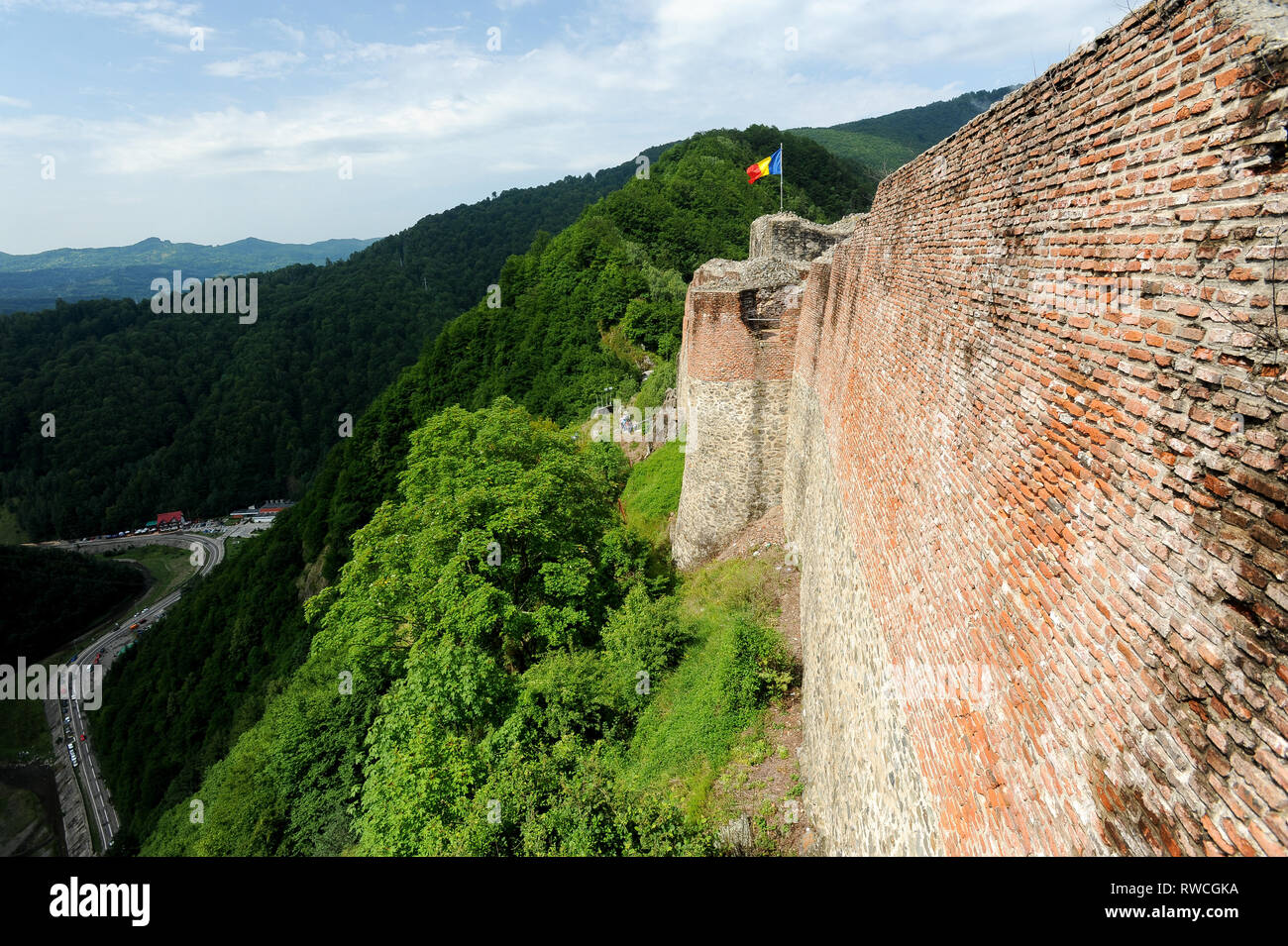 Gothic Cetatea Poenari (Poenari Castle) in Poenari, Romania. July 19th ...