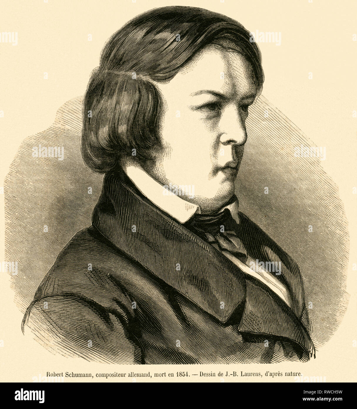 Germany, Saxony, Zwickau, Robert Schumann, German composer, wood ...