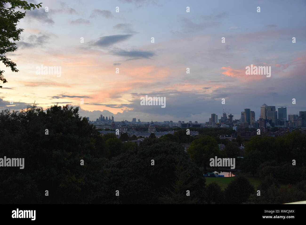Greenwich park london sunset hi-res stock photography and images - Alamy