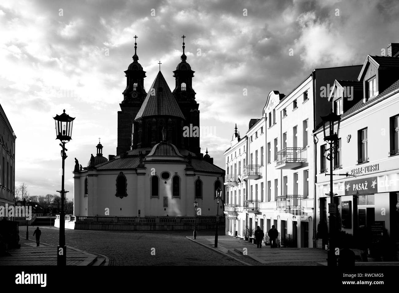 Poland church street Black and White Stock Photos & Images - Alamy