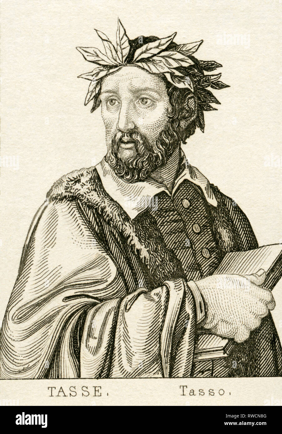 Italy, Sorrento, Campania, Torquato Tasso, Italian poet of the 16th ...