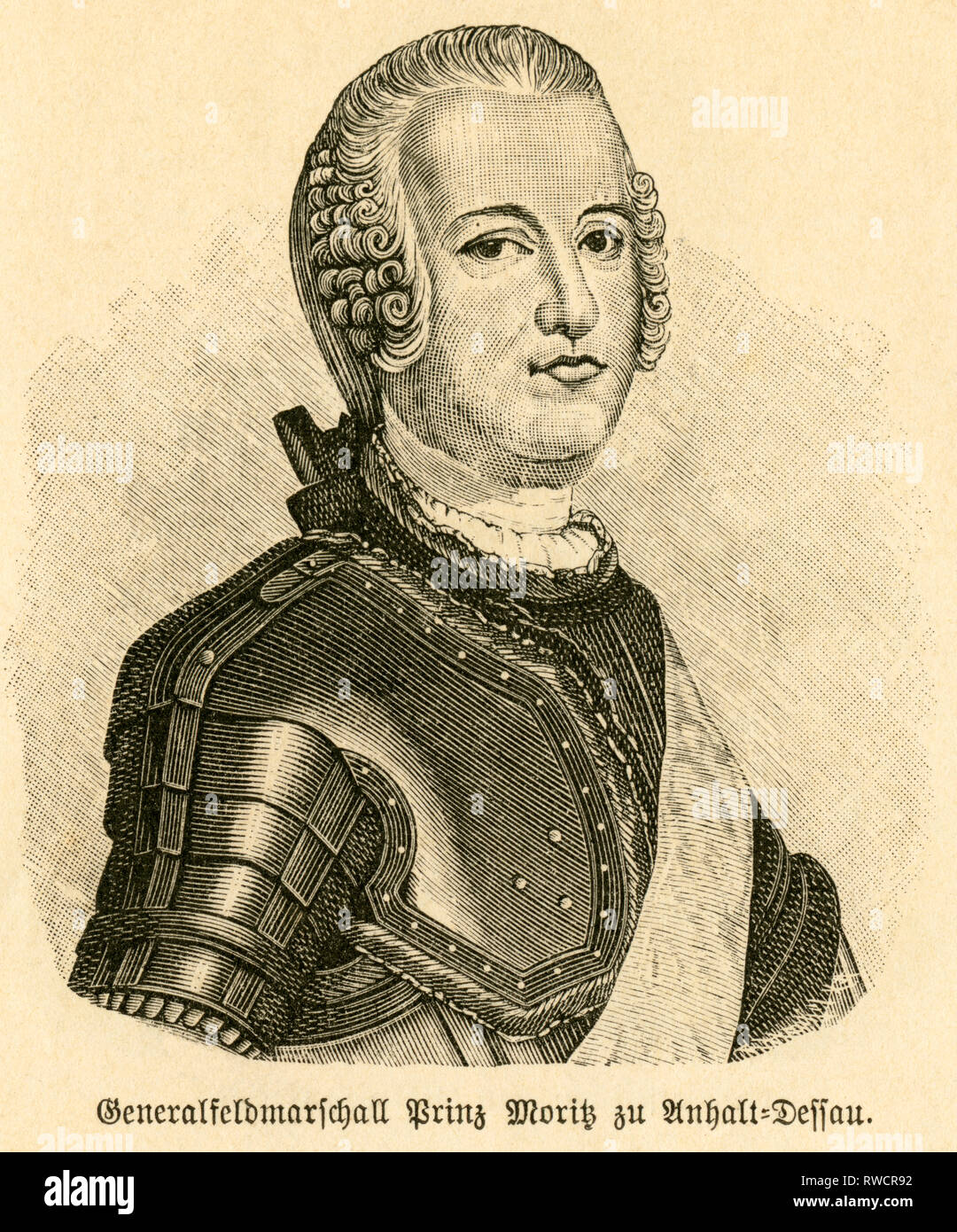 Prussian Generalfeldmarschall Prince Moritz of Anhalt-Dessau, portrait ...