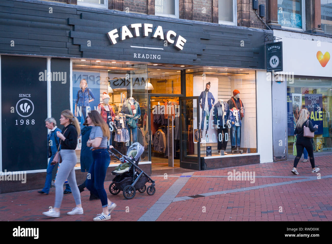 The Fatface clothing store in Broad Street, Reading, Berkshire Stock ...