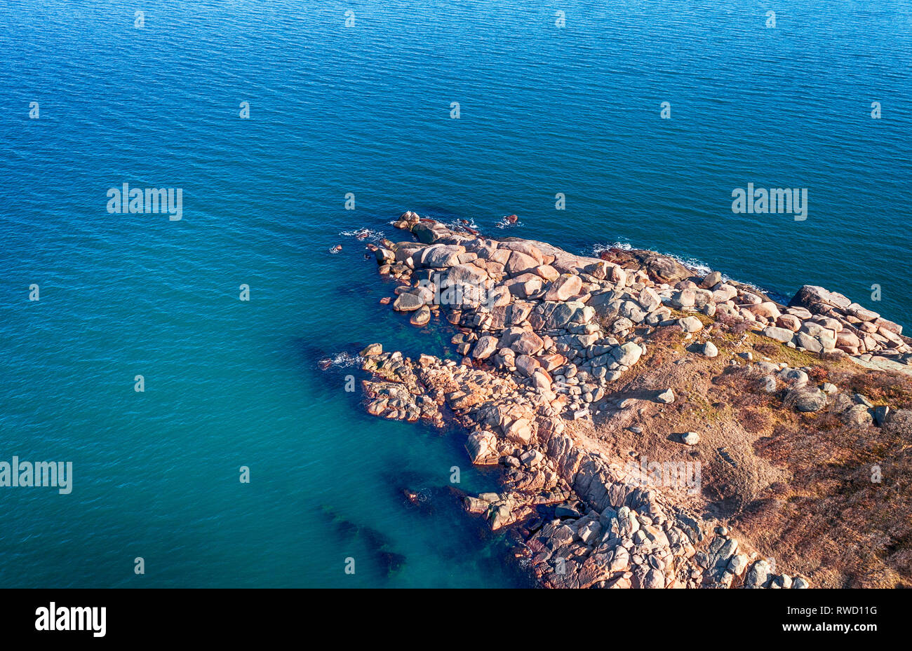 Aerial view of a stunning seacoast and Primorsko in Bulgaria Stock ...