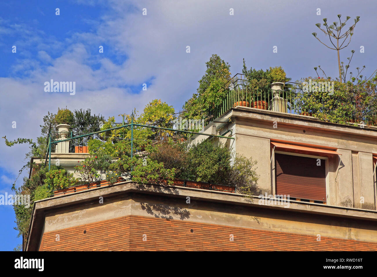 Rooftop terrace rome hi-res stock photography and images - Alamy