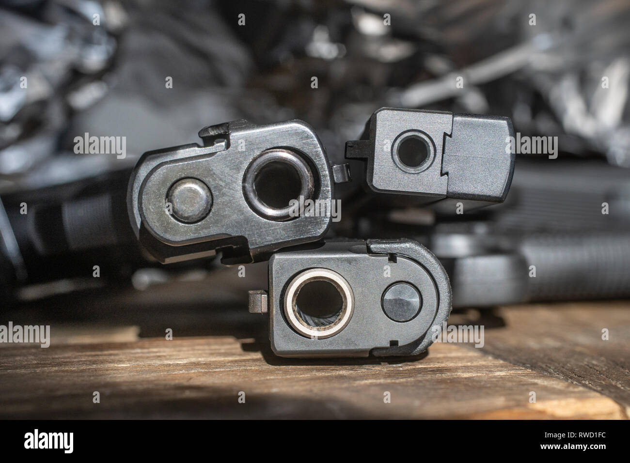 Pistol bullet gun table hi-res stock photography and images - Alamy