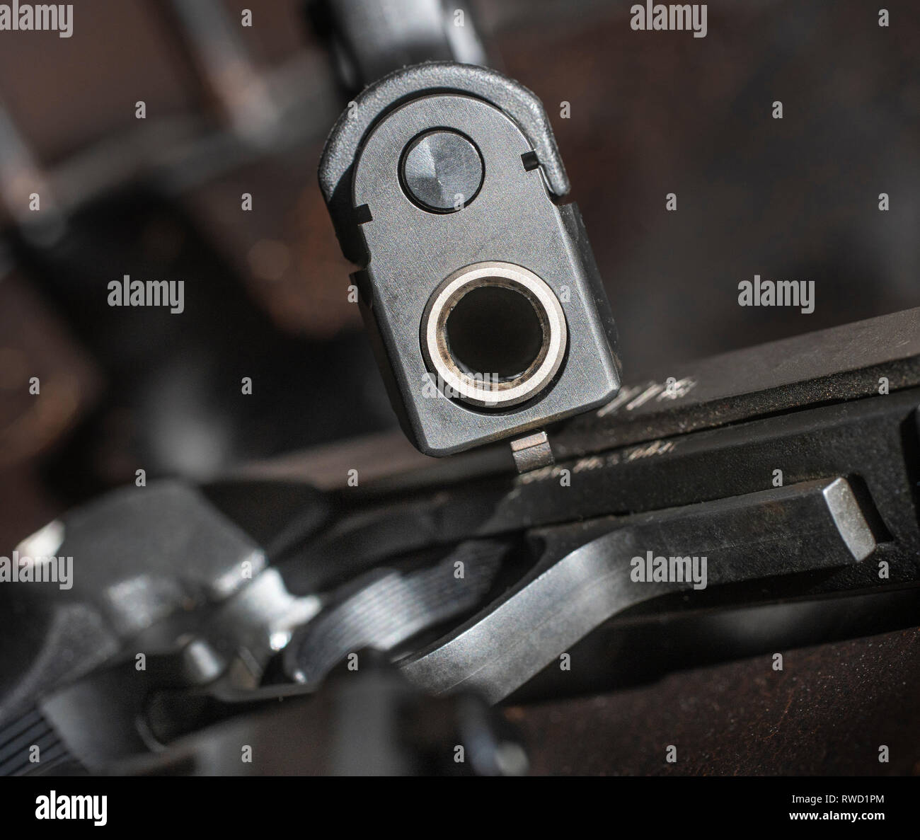 Pistol bullet gun table hi-res stock photography and images - Alamy
