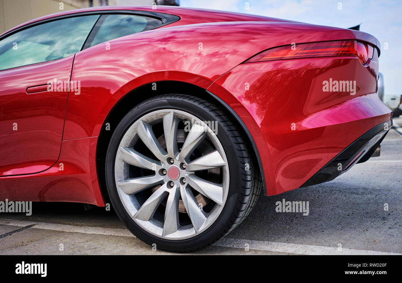 red sports car Stock Photo - Alamy
