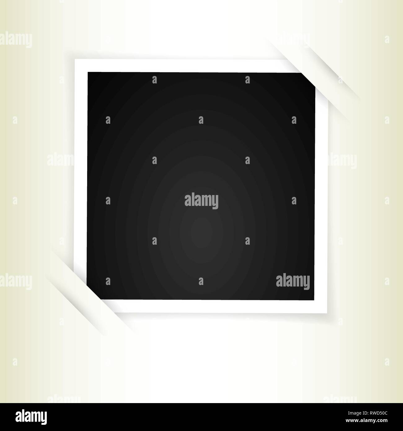 Retro photo frame with shadows. Vector illustration Stock Vector Image ...