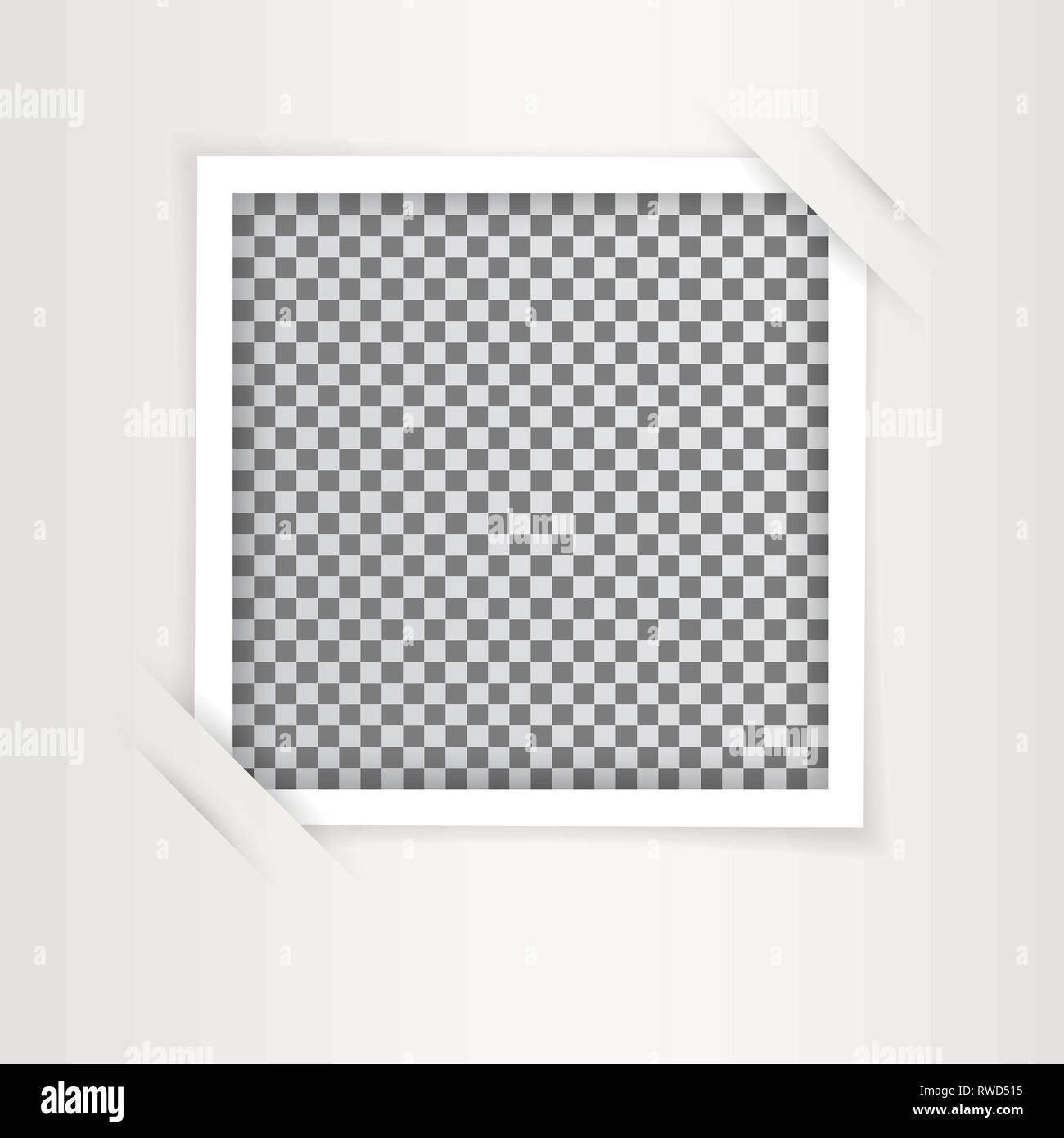 Retro photo frame with shadows. Vector illustration Stock Vector Image ...