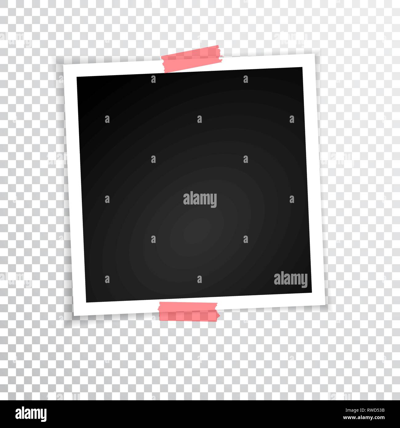 Retro photo frame with shadows. Vector illustration Stock Vector Image ...