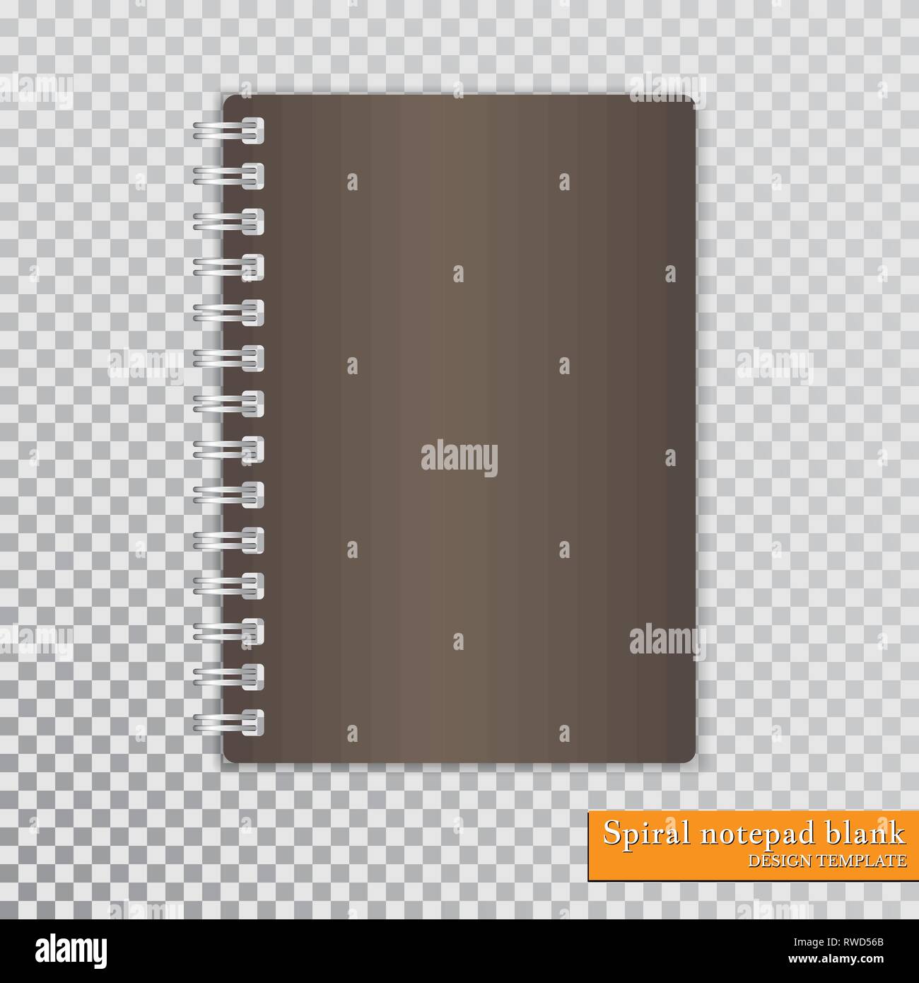 Realistic spiral notepad blank on transparent background. Vector Stock ...