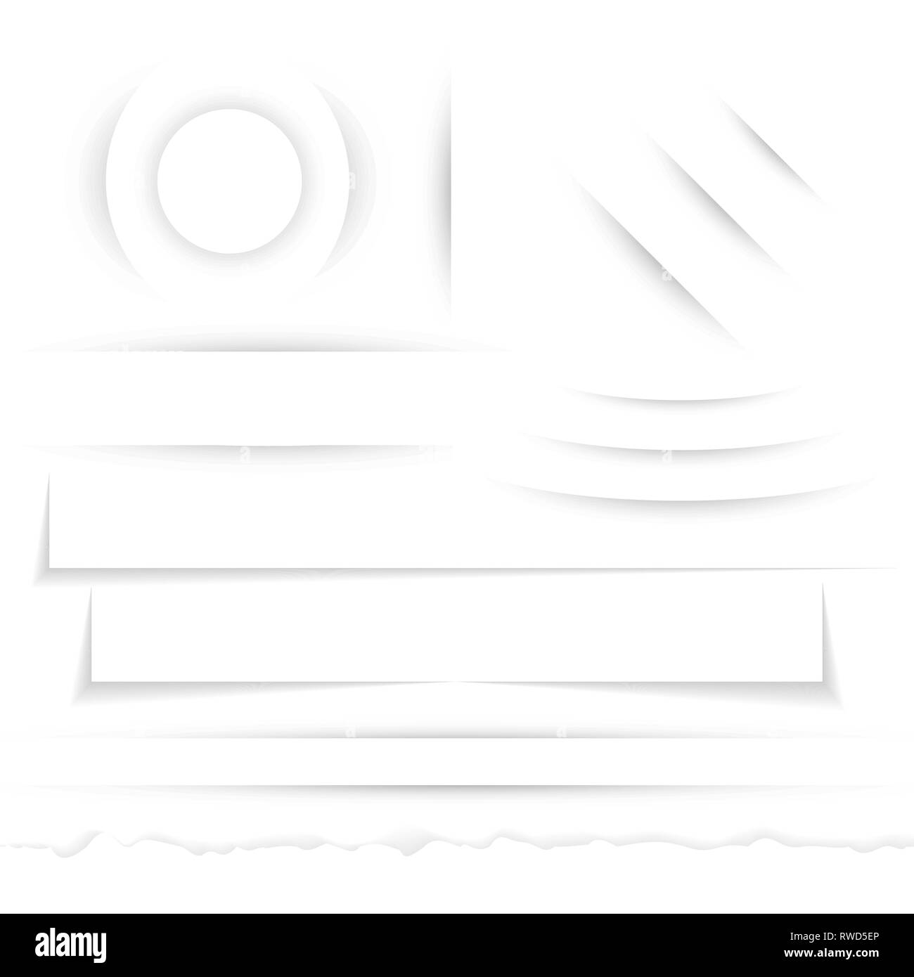Transparent realistic paper shadow effect set. Web banner. Shade for ...