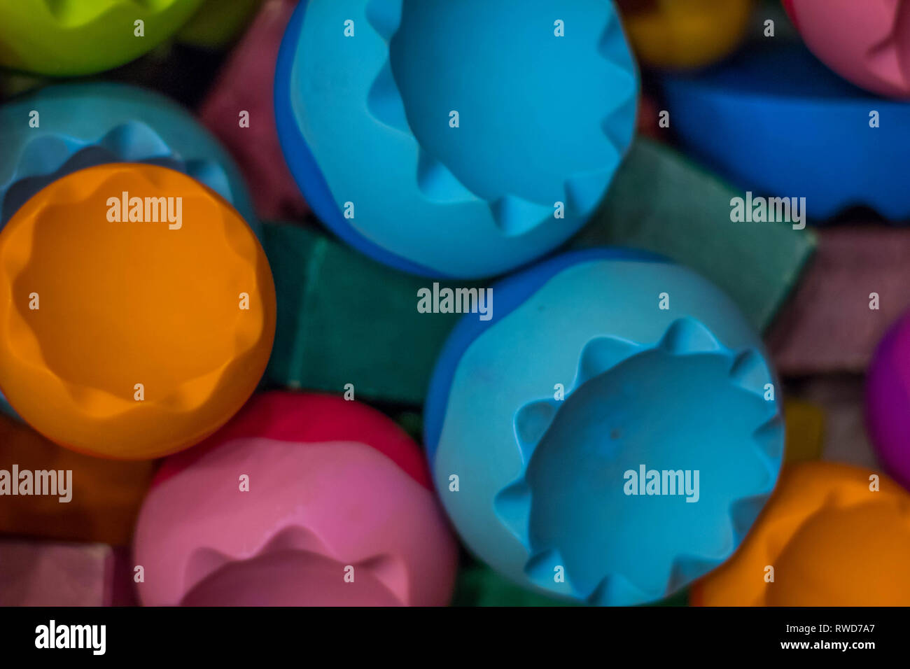 plastic baby toys and abstract shapes Stock Photo - Alamy