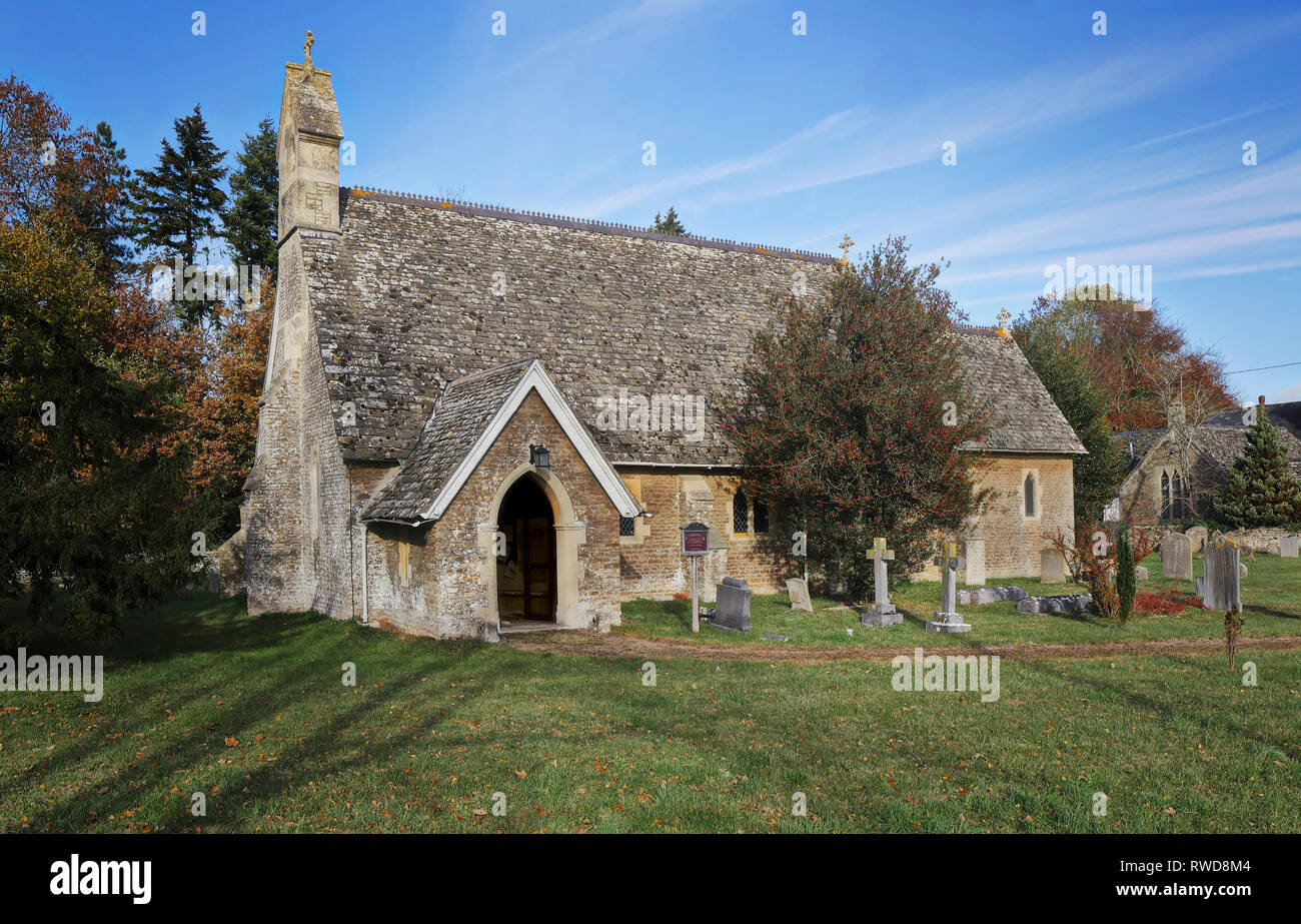 The exterior of St. Lawrence’ Curch, Tubney, Oxfordshire Stock Photo ...