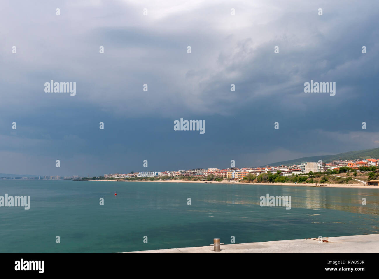 SVETI VLAS, BULGARIA - MAY 2, 2008: Panoramic view of famous summer ...