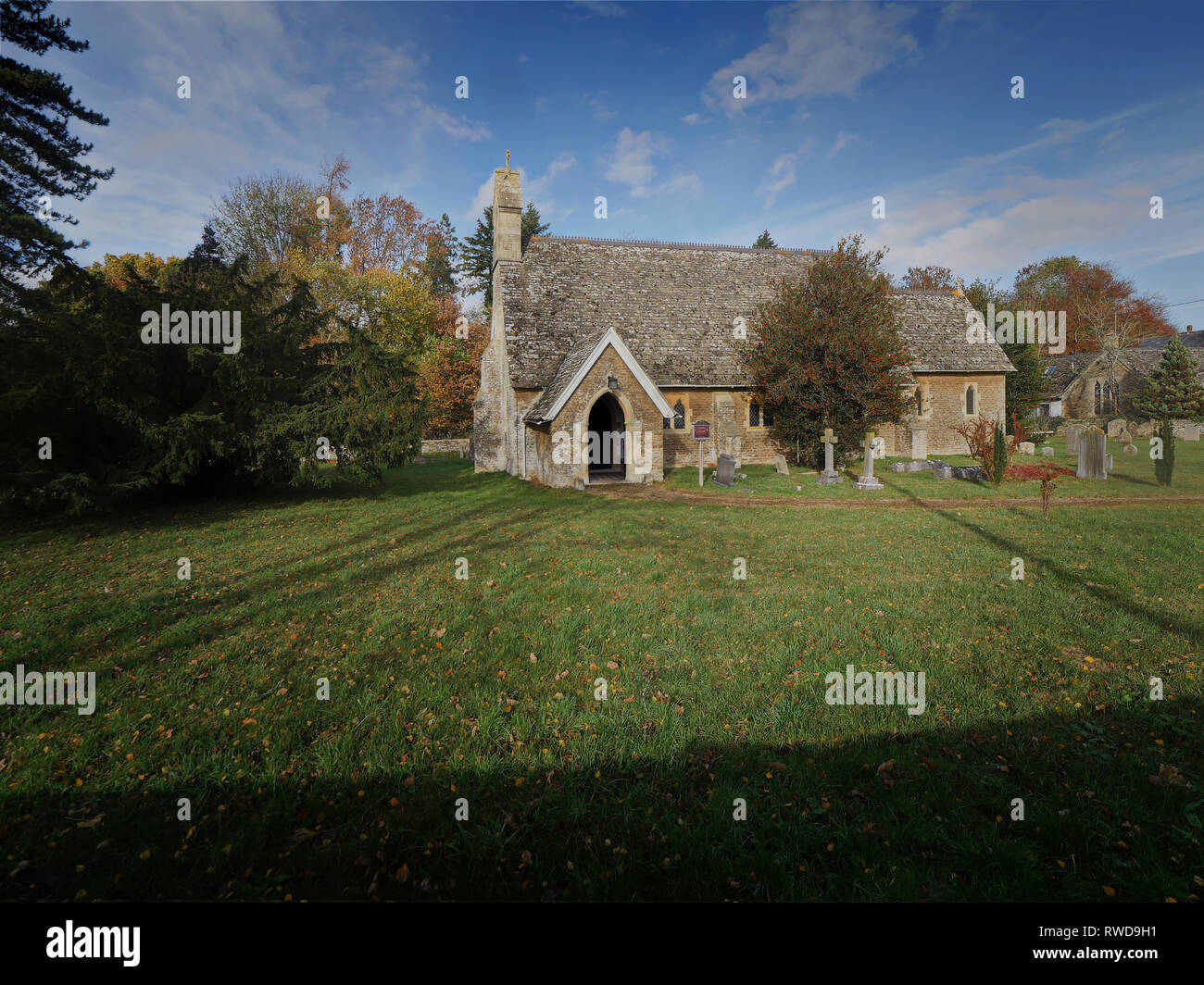 The exterior of St. Lawrence’ Curch, Tubney, Oxfordshire Stock Photo ...