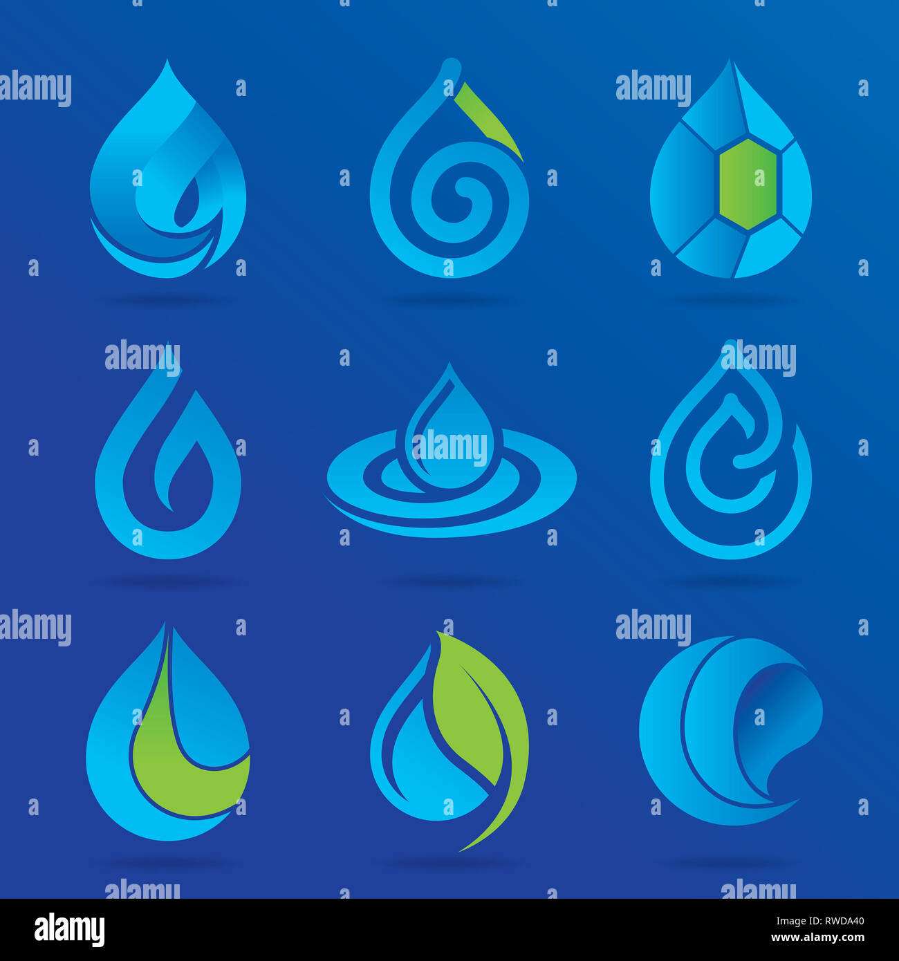 Water icon set Stock Photo - Alamy