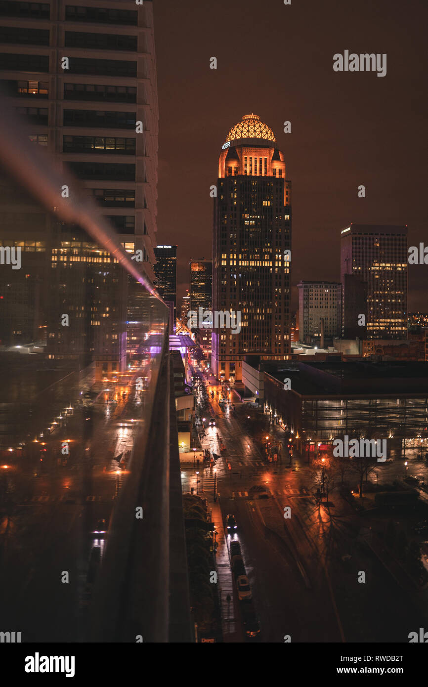 City lights from rooftop Stock Photo - Alamy