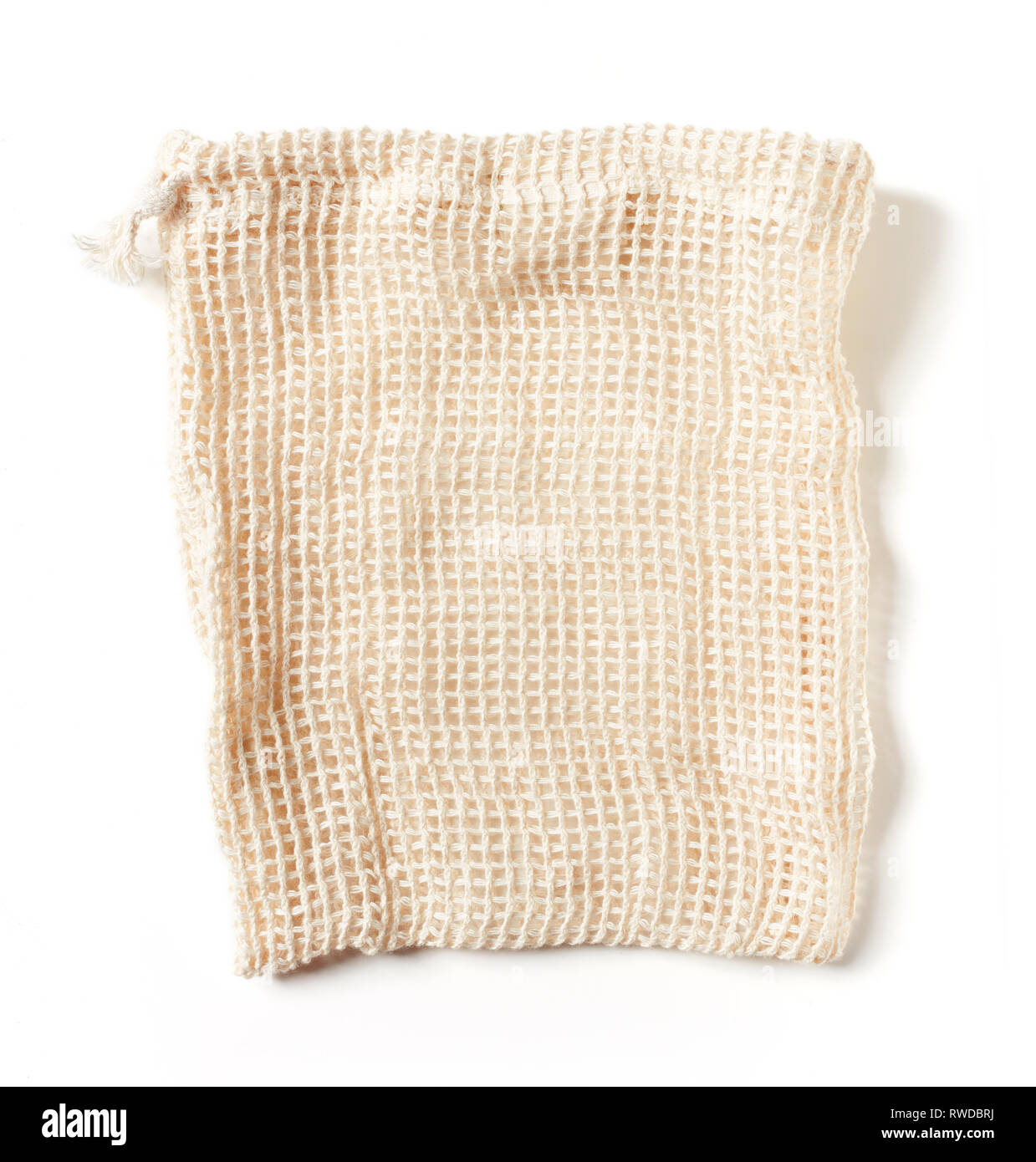 Empty cotton bags isolated on white background, zero waste concept ...