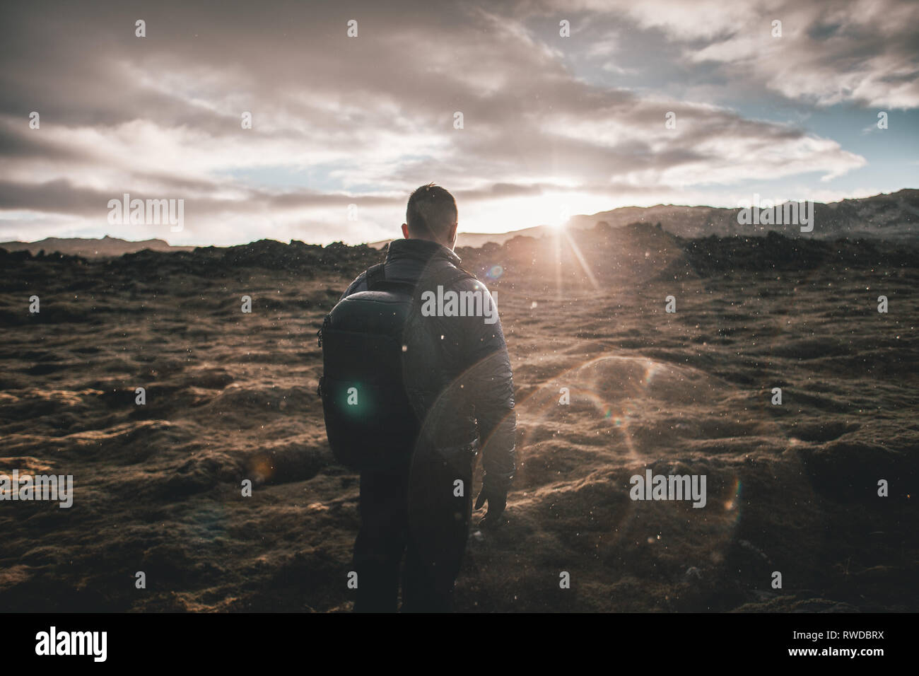 Iceland backpacker hi-res stock photography and images - Alamy