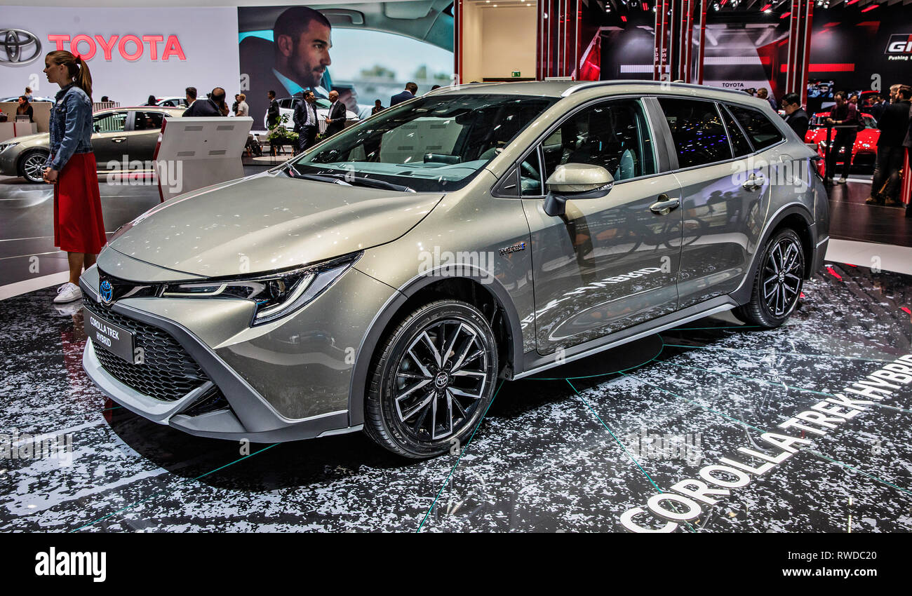 Toyota Corolla Trek Hybrid was presented during the 2019 Geneva ...