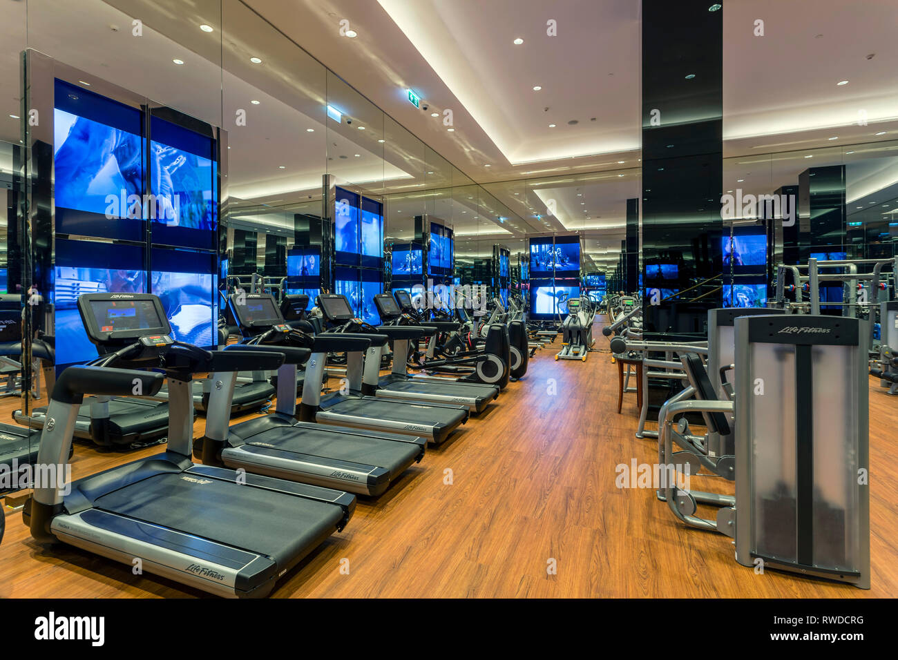 Sukhothai hotel resort fitness and health club interior room filled ...