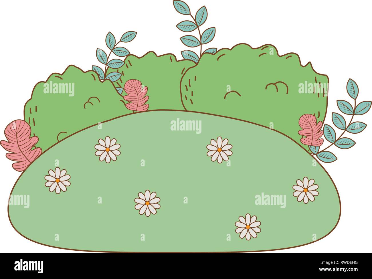 garden bush natural scene Stock Vector Image & Art - Alamy