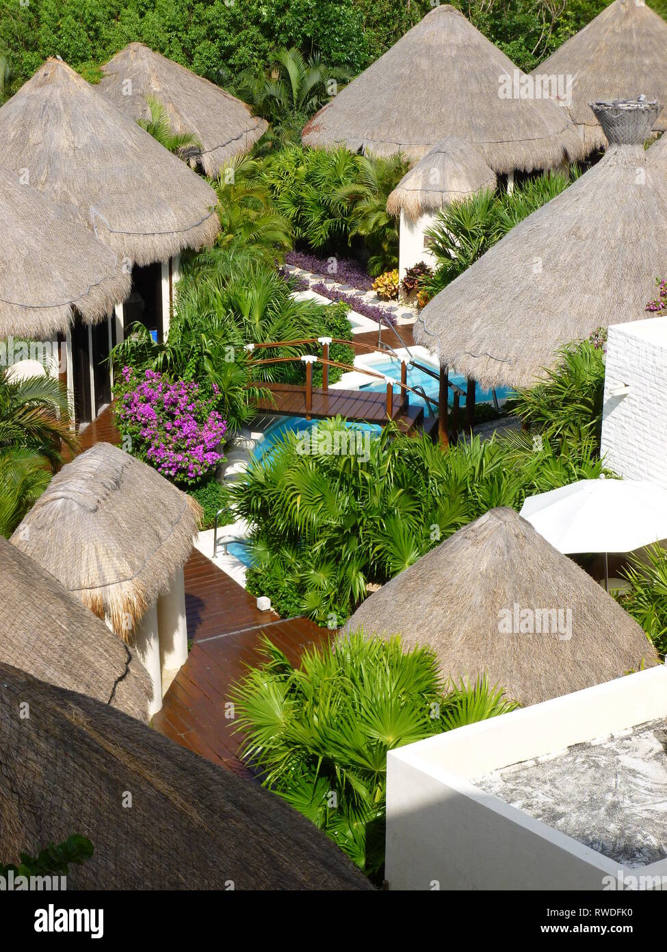 Beach and resort scenes on the Mexican Riviera near Cancun Stock Photo ...