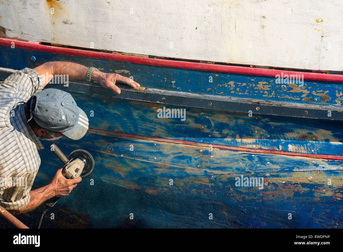 Repair of fishing boats hi-res stock photography and images - Alamy